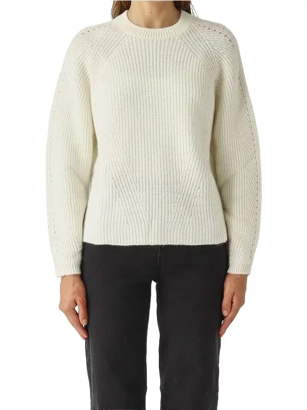 TWINSET Textured Crew Neck Sweater - Nude