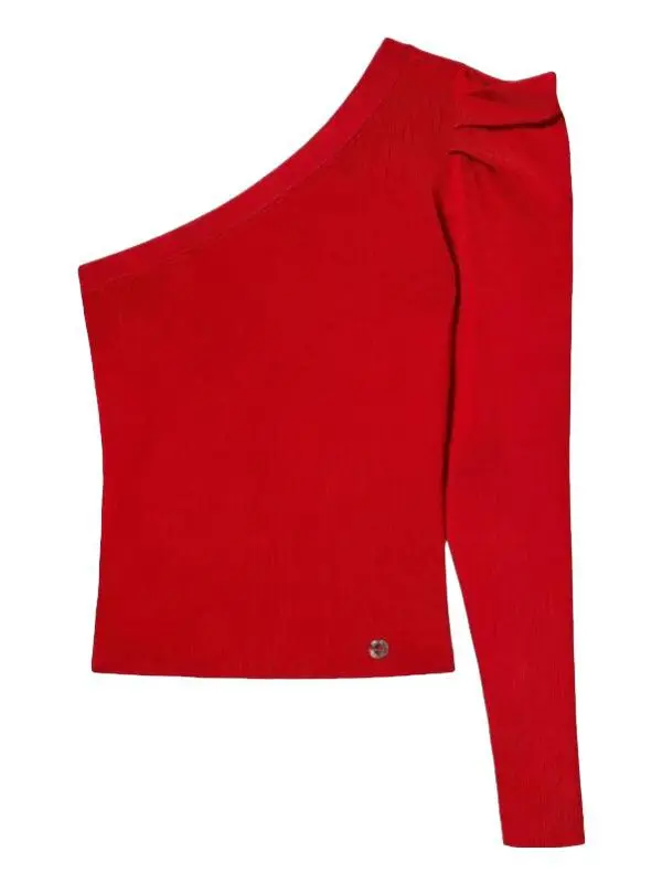 TWINSET One-shoulder Draped Top - Red