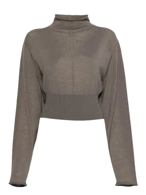 Rick Owens Con High-neck Top - Gray