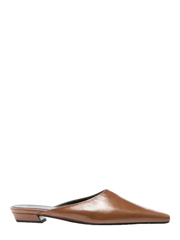 Proenza Schouler Trap Leather Mules - Brown