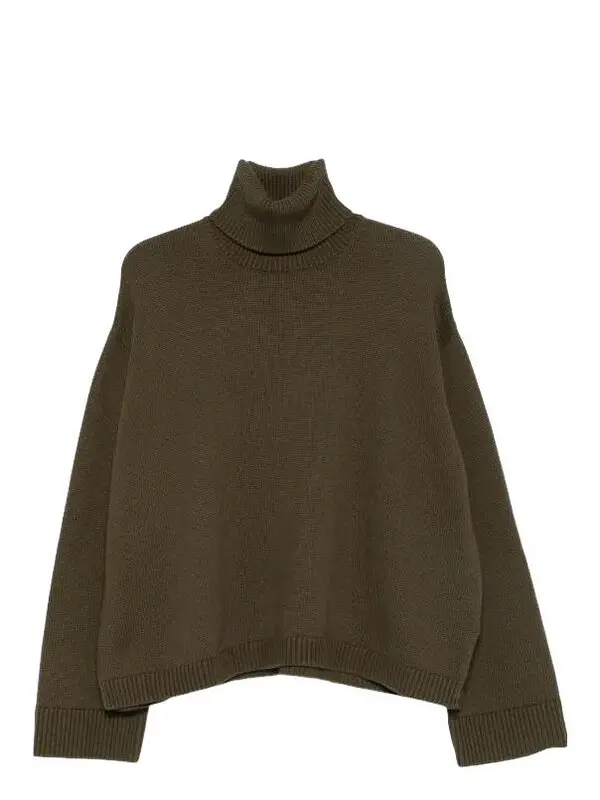 THE FRANKIE SHOP Roll-neck Sweater - Olive