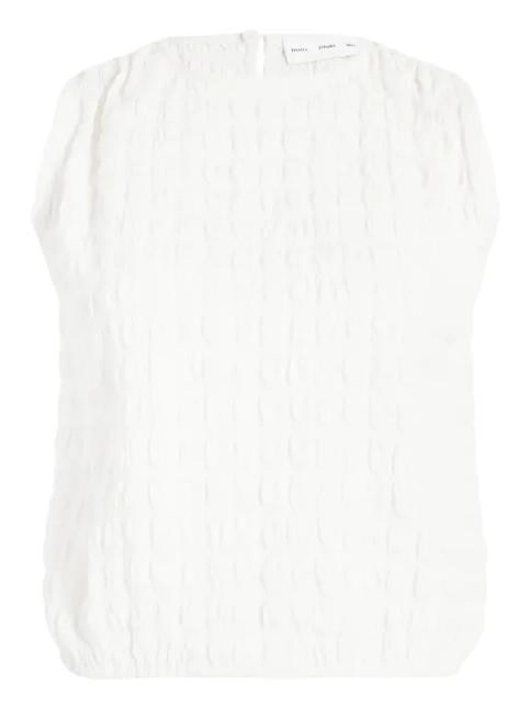 Proenza Schouler Bradley Textured Crew-neck Top - White