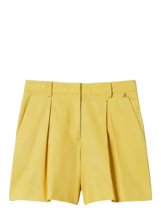 TWINSET Lurex-detail Tailored Shorts - Yellow