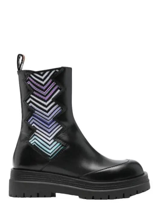Missoni 50mm Zigzag Chelsea Boots - Black