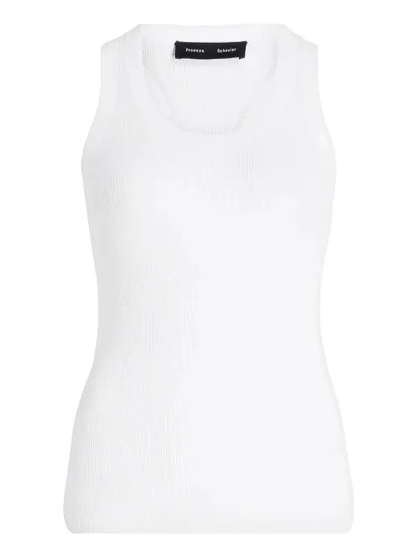 Proenza Schouler Roberts Ribbed Tank Top - White