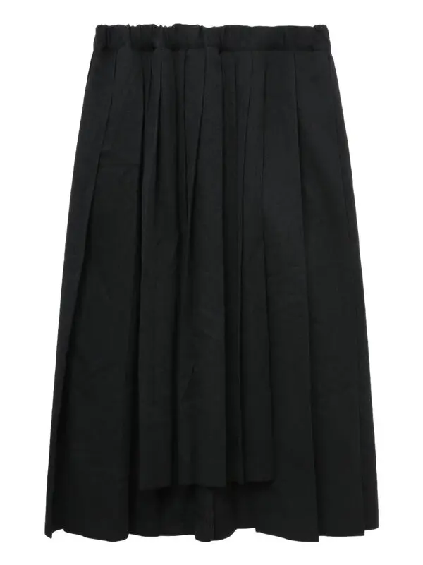 Comme Des Garçons Pleated Midi Skirt - Black