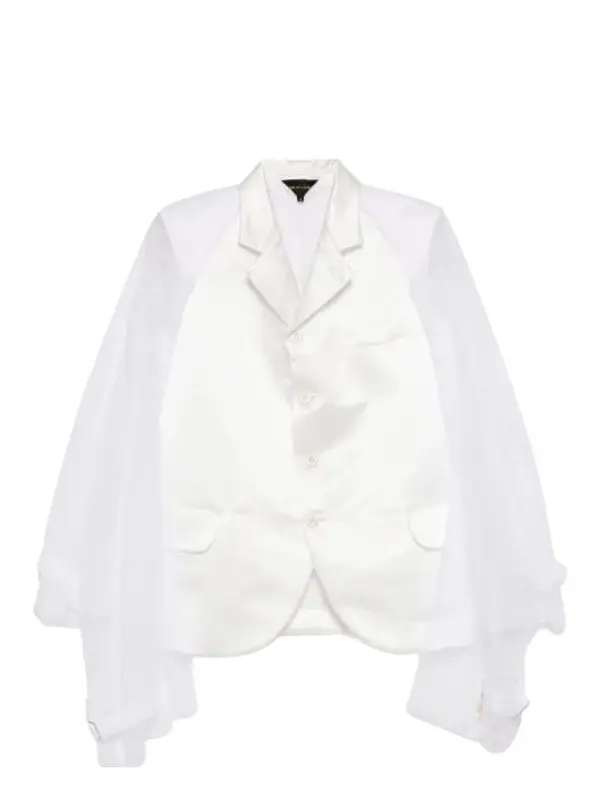 Comme Des Garçons Long Sleeve Blazer - White