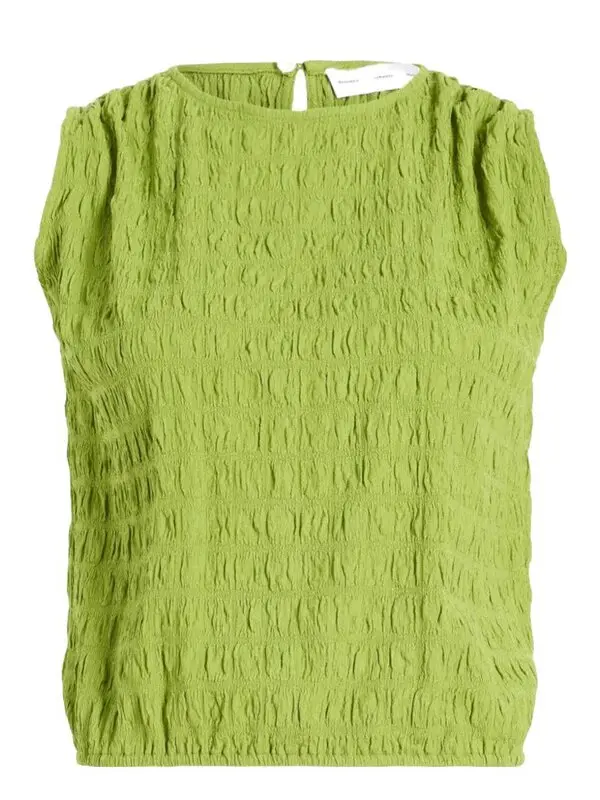 Proenza Schouler Bradley Textured Crew-neck Blouse - Green