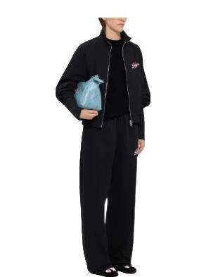MSGM Embroidered Long-sleeve Sweatshirt - Black