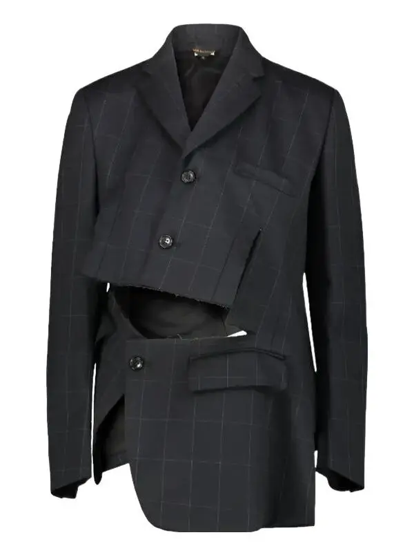 Comme Des Garçons Long-sleeved Suit Jacket - Black