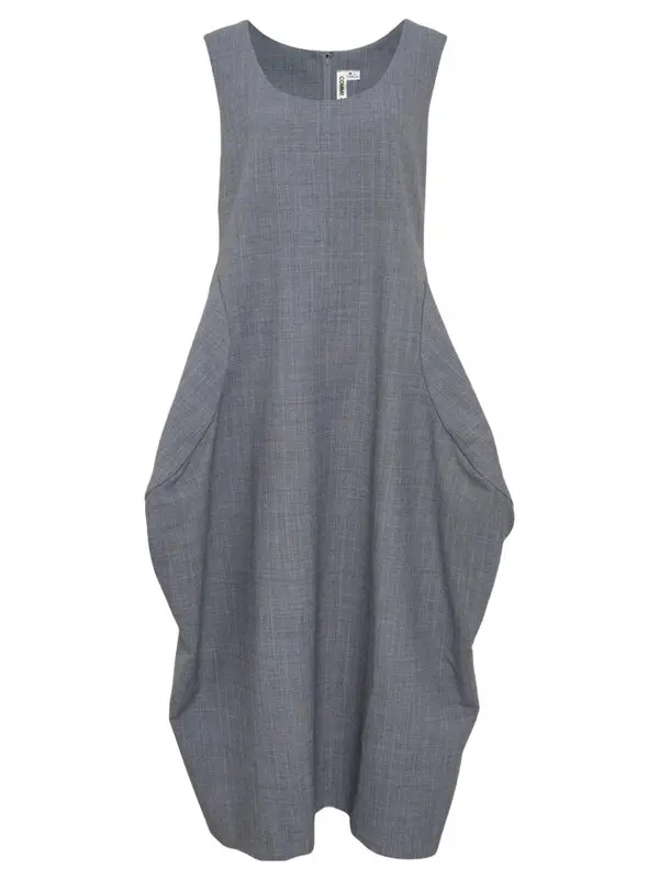 Comme Des Garçons Pinstripe Flared Dress - Gray