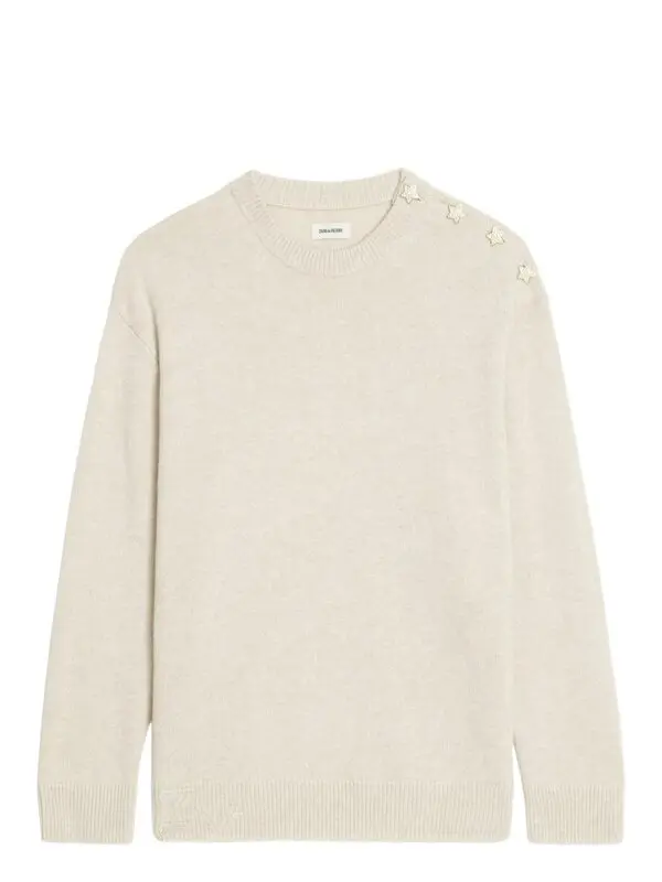 Zadig&Voltaire Swyna Lc Bijoux Star-embellished Sweater - Cream