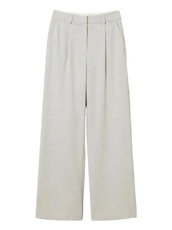 TWINSET Tailored Pleated Trousers With Logo Hardware - White