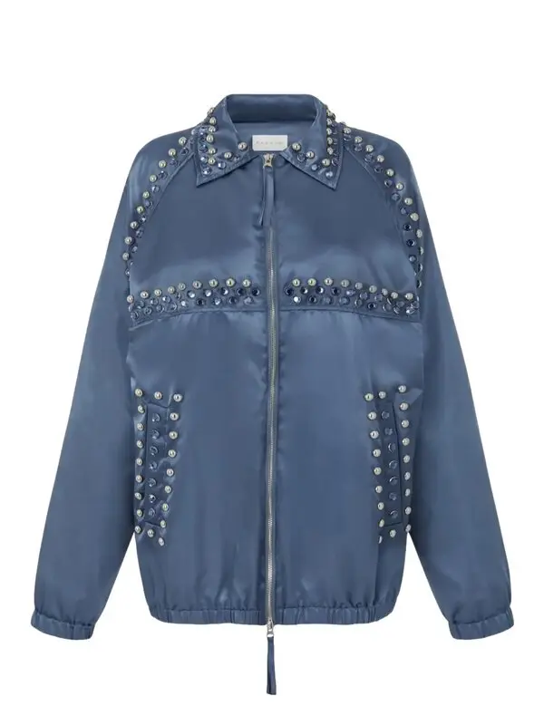 P.a.r.o.s.h Nashville Studded Bomber Jacket - Blue