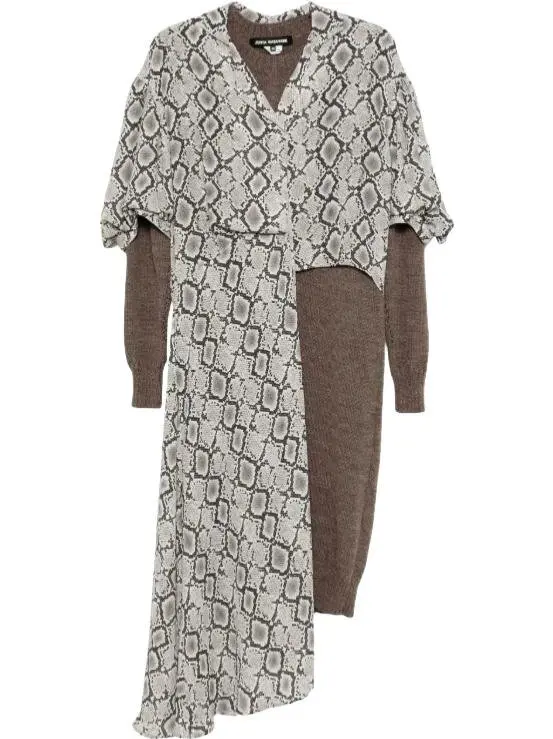 Junya Watanabe All-over Graphic Print Dress - Gray