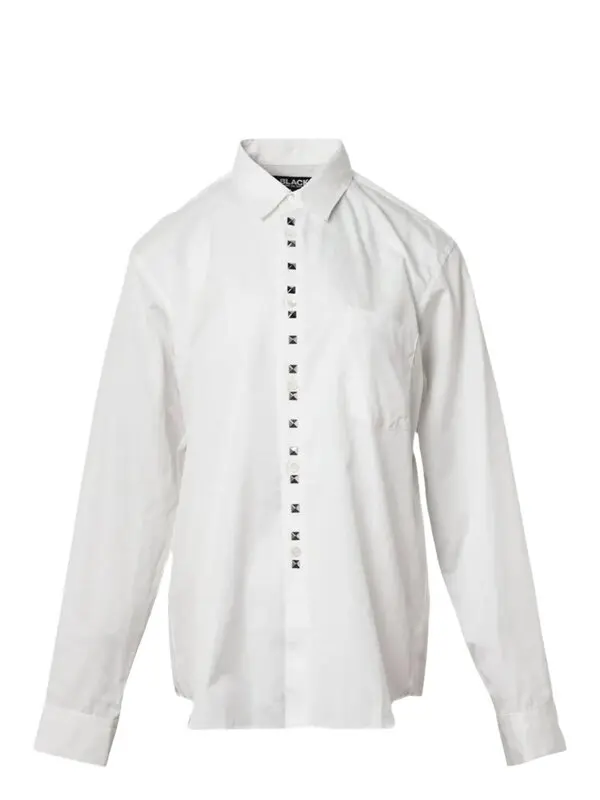 Comme Des Garçons Stud Long-sleeve Shirt - White