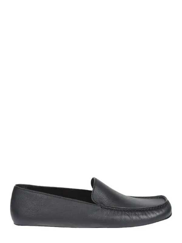 THE ROW Square Toe Slip-on Loafers - Black
