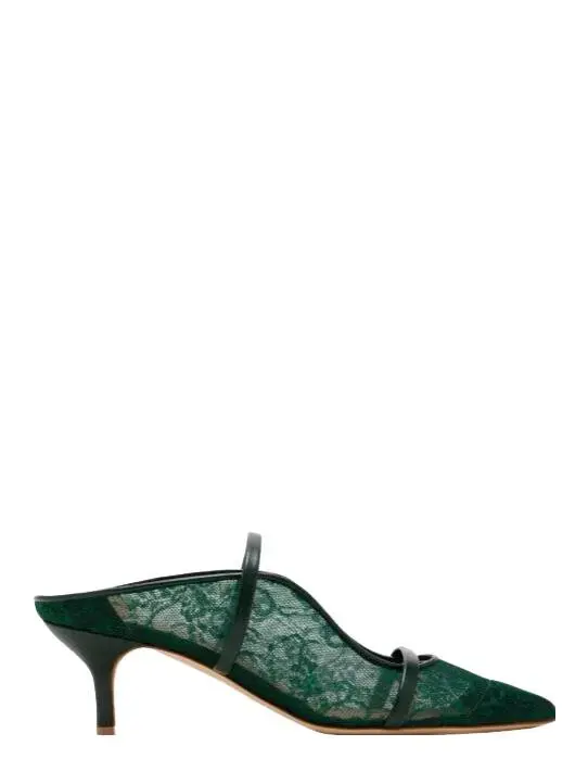 MALONE SOULIERS X Nojoud Alrumaihi Leather-strap Mules - Green