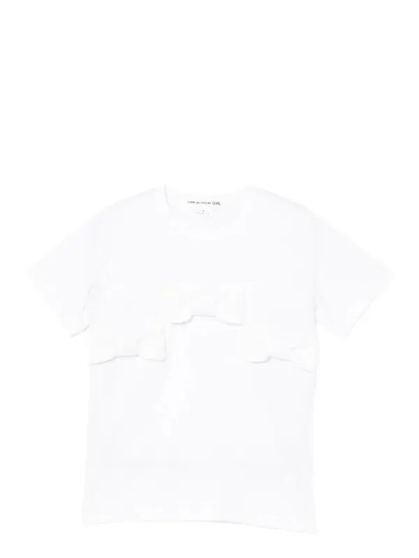 Comme Des Garçons Bow Round Neck T-shirt - White