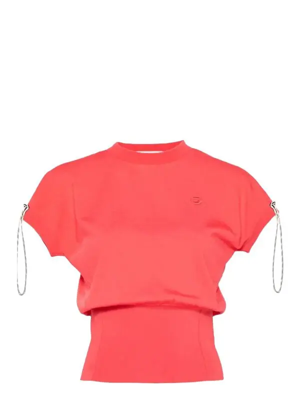 Coperni Logo-embroidered Drawstring T-shirt - Red
