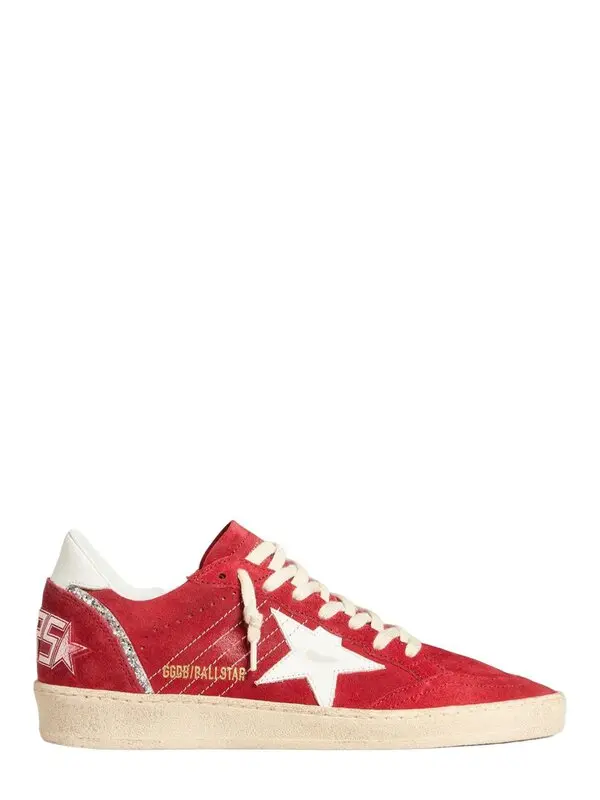 GOLDEN GOOSE Ball Star Suede Sneakers - Red