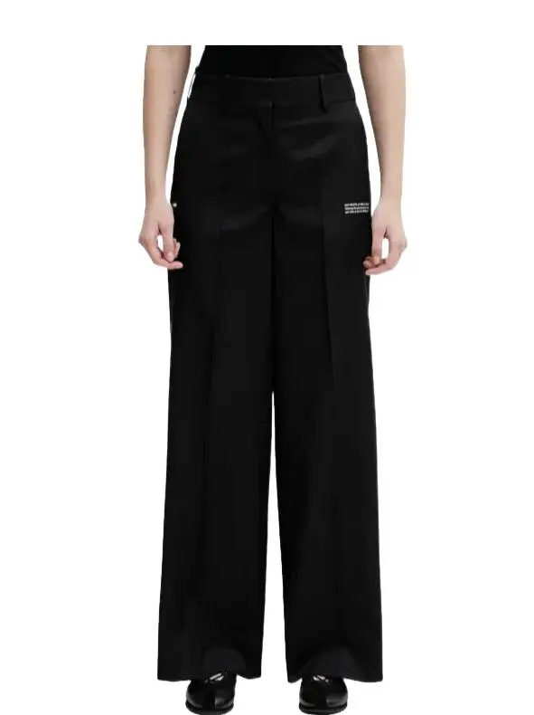 Off-White Wide-leg Trousers - Black