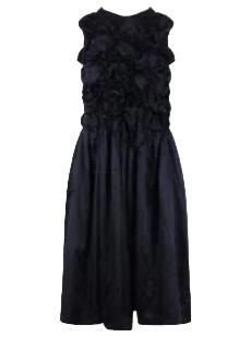 Comme Des Garçons Ruffled-detail Midi Dress - Black