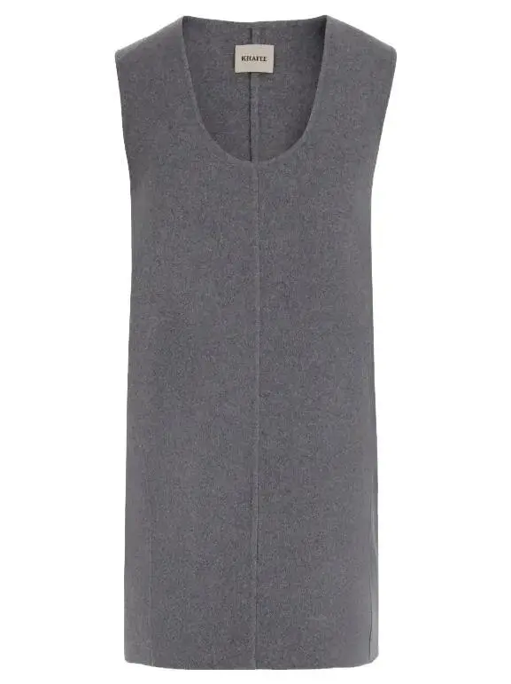 Khaite Wool Sleeveless Dress - Gray