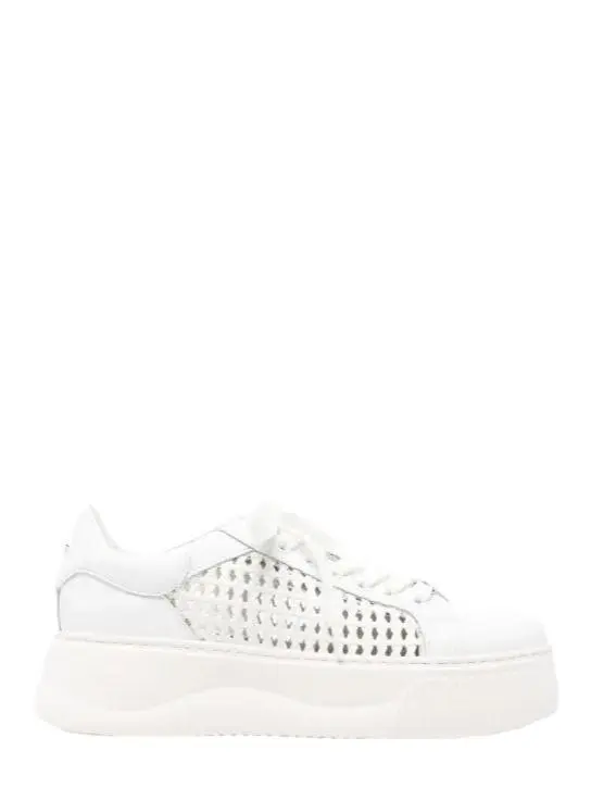Cult Gaia Perry Perforated Leather Sneakers - White