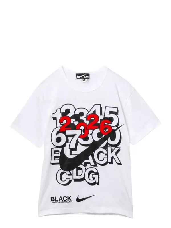 Comme Des Garçons X Nike Logo-print T-shirt - White