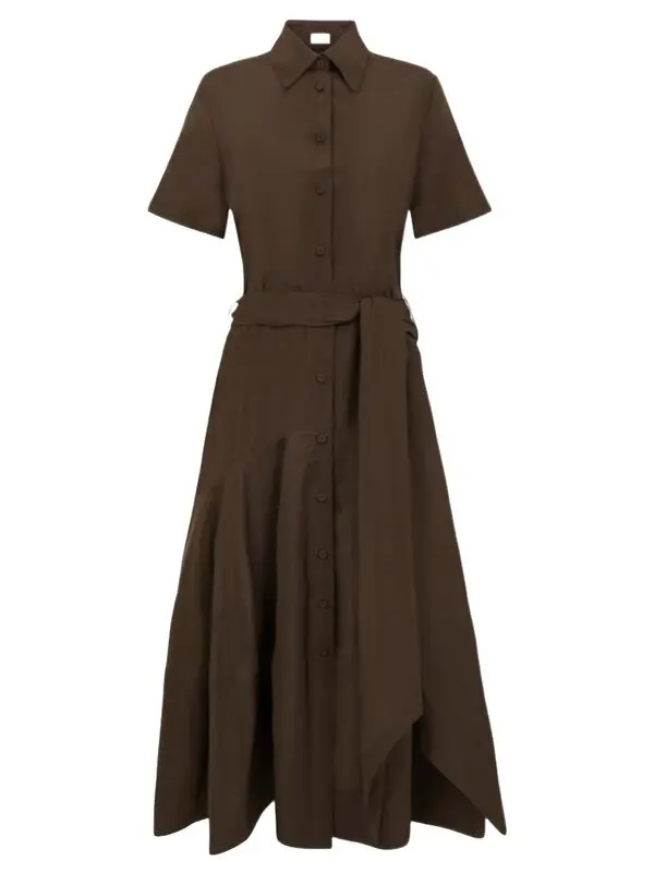 P.a.r.o.s.h Belted Shirt Dress - Green