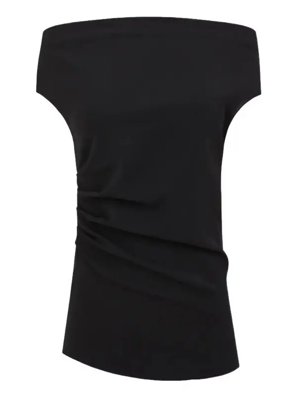P.a.r.o.s.h One-shoulder Asymmetrical Blouse - Black