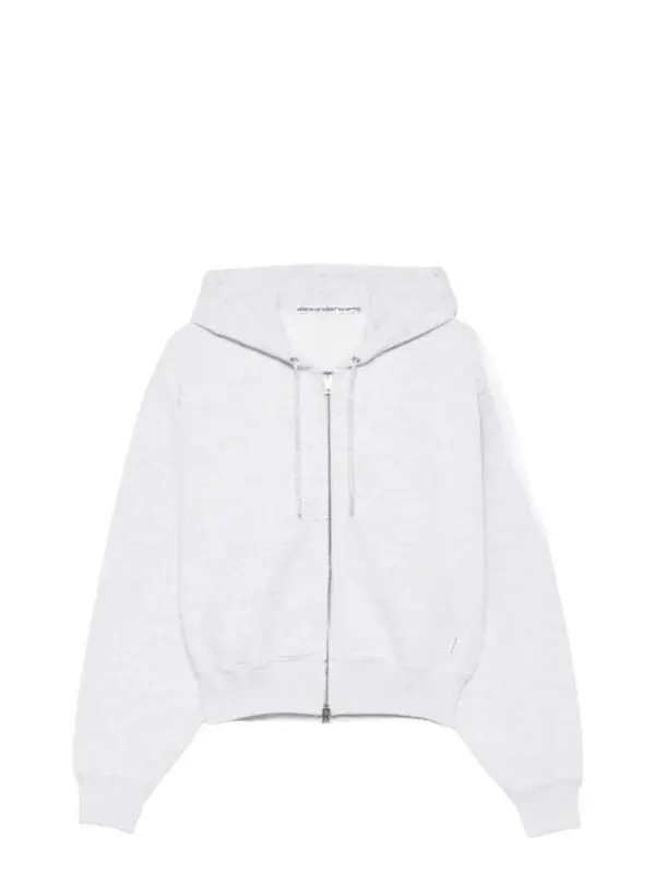 Alexander Wang Zip-up Hoodie - Light Heather Grey