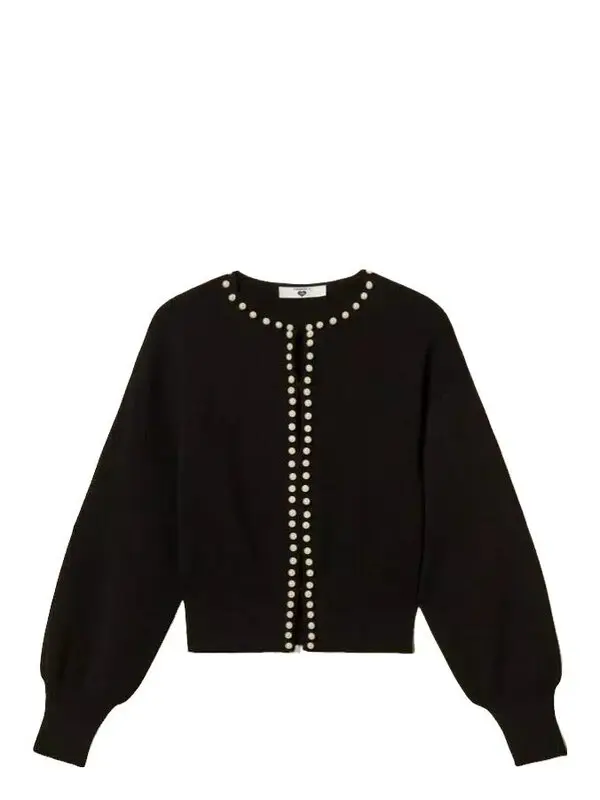 TWINSET Pearl-embellished Cardigan - Black