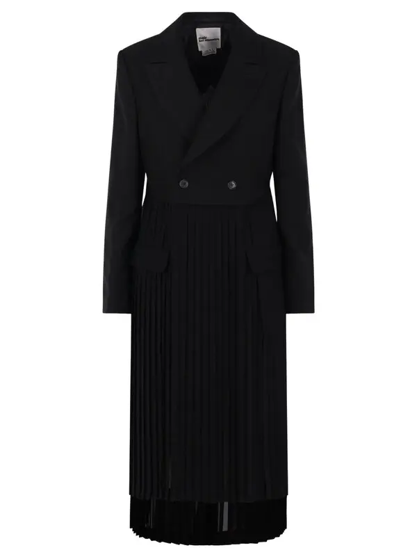 Comme Des Garçons Pleated Button Dress - Black