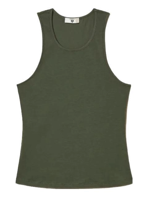 TWINSET Ribbed Jersey Tank Top - Black