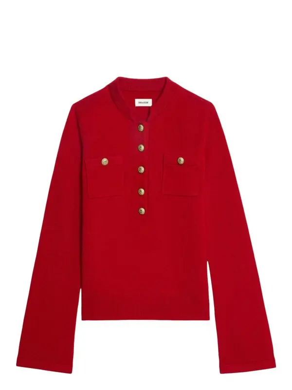 Zadig&Voltaire Lucas Button-detailed Sweater - Red