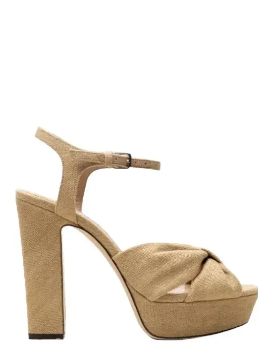 JIMMY CHOO Platform-heel Sandals - Brown