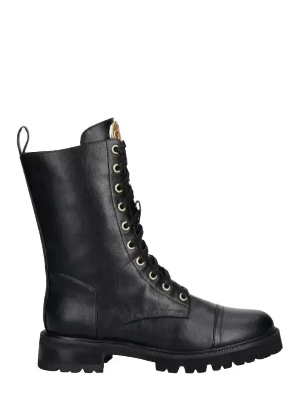 TWINSET Round Toe Lace-up Boots - Black