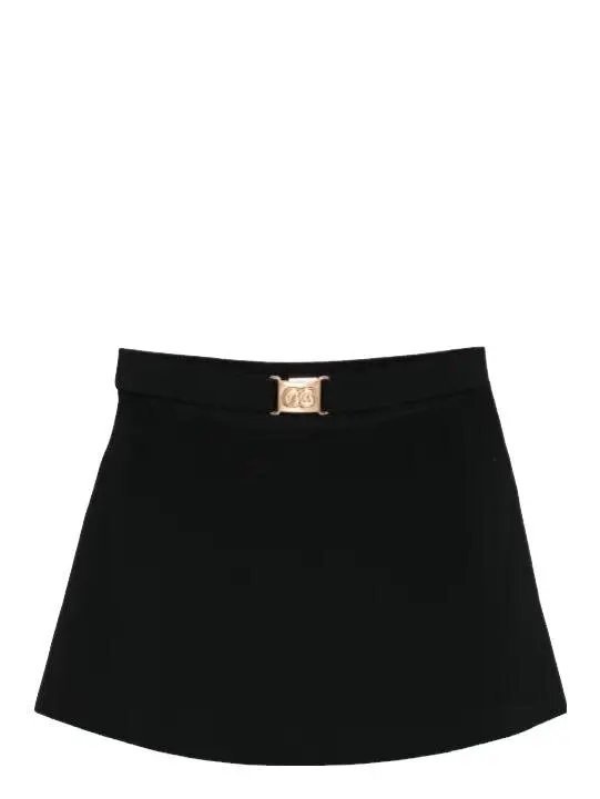 Cult Gaia Amoret Buckle-detail Skorts - Black