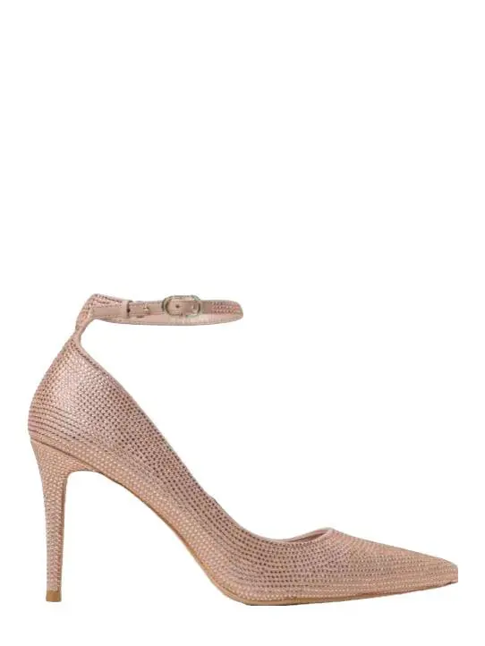 TWINSET Buckled Embellished Pumps - Nude