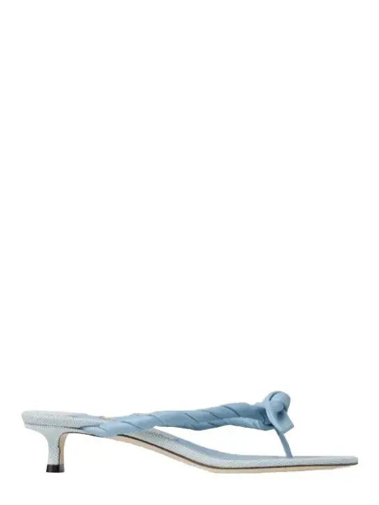 JIMMY CHOO Braided Knot Mules - Blue