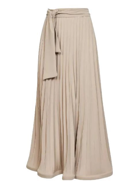 P.a.r.o.s.h Pleated Tie Skirt - Light Brown