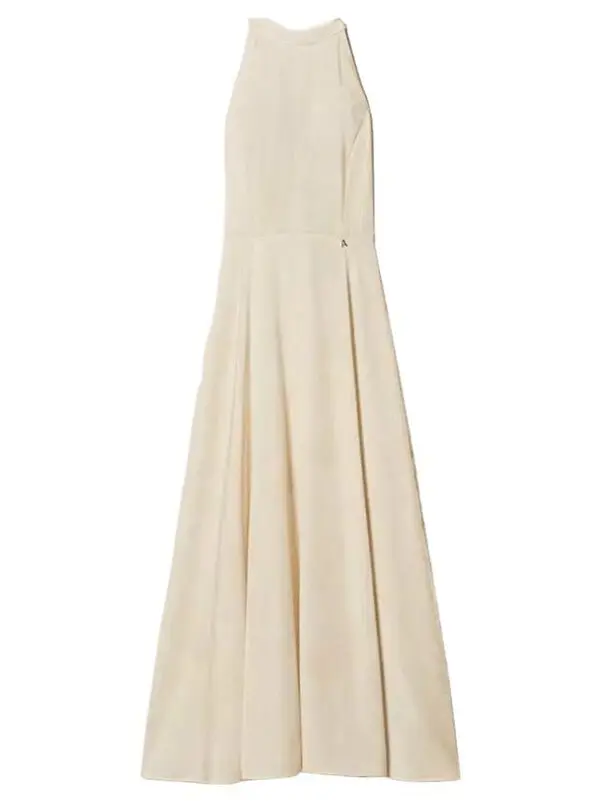 TWINSET Halterneck Tie Dress - Nude