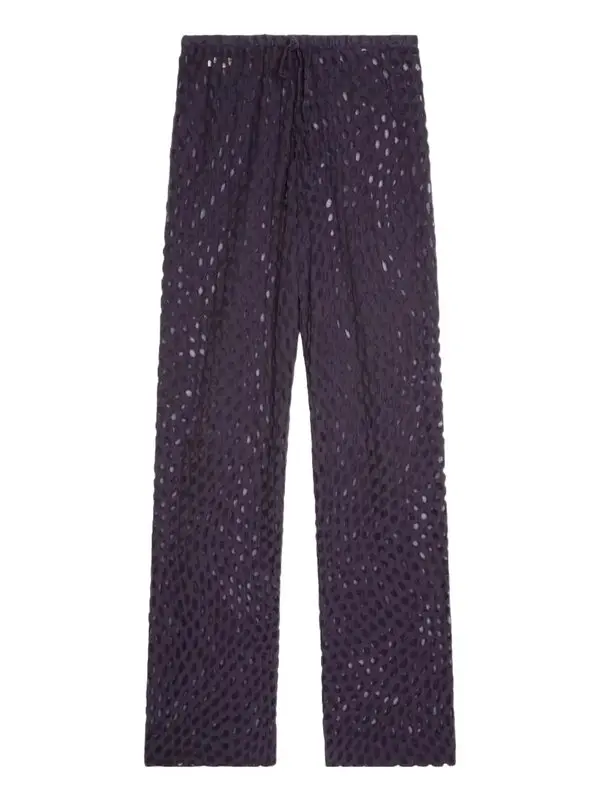 Dries Van Noten Drawstring Jersey Trousers - Black