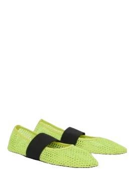 MSGM Round-toe Strap Ballet Flats - Green