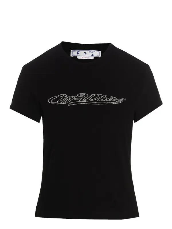 Off-White Bling Logo-print Short-sleeve T-shirt - Black