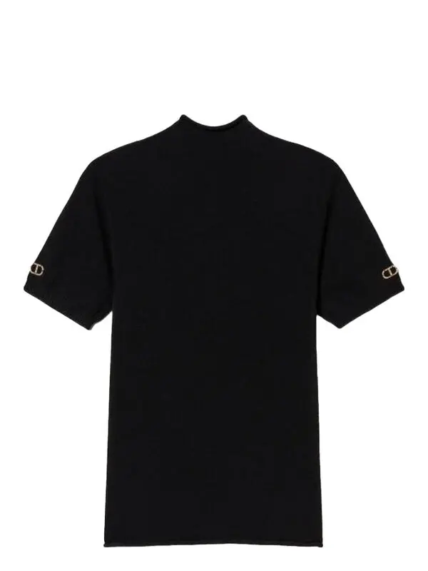 TWINSET Logo-plaque High-neck Jumper - Black