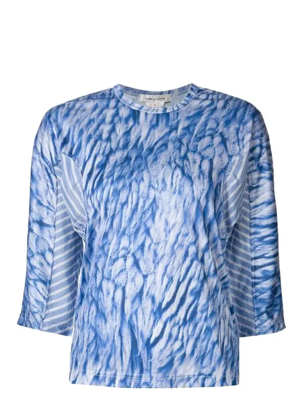 Comme Des Garçons Abstract Print Blouse - Whitered