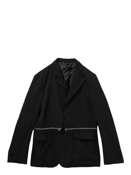 Comme Des Garçons Zipper Detail Suit Jacket - Black